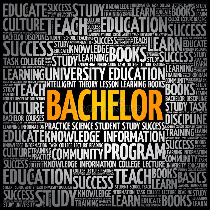 Bachelor Word Cloud Collage Stock Illustration - Illustration of ...