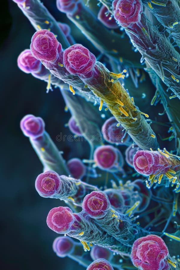 Bacilli Bacteria in a Dynamic, Flowing Environment, Metaphor for ...