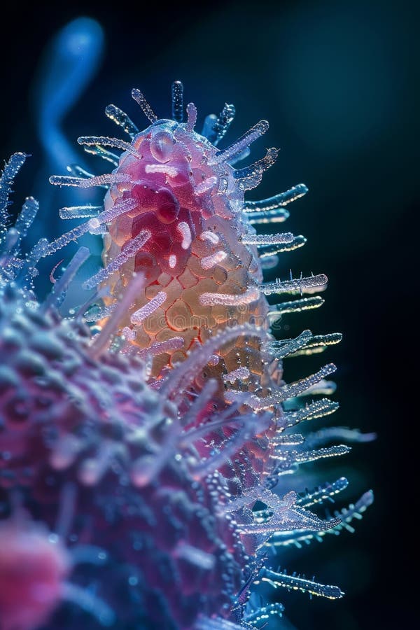 Bacillus, Macrophotography. Digital Rendering of Rod-shaped Bacillus ...