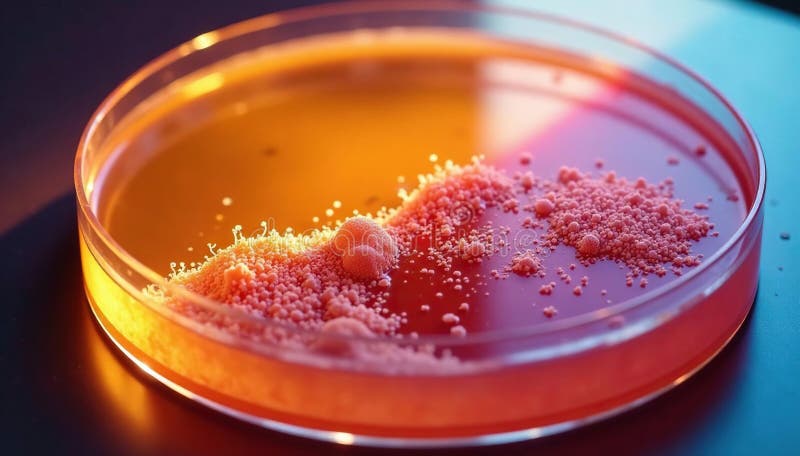 Bacillus Subtilis Spore Formation on Agar Surface, Spores, Agar Stock ...