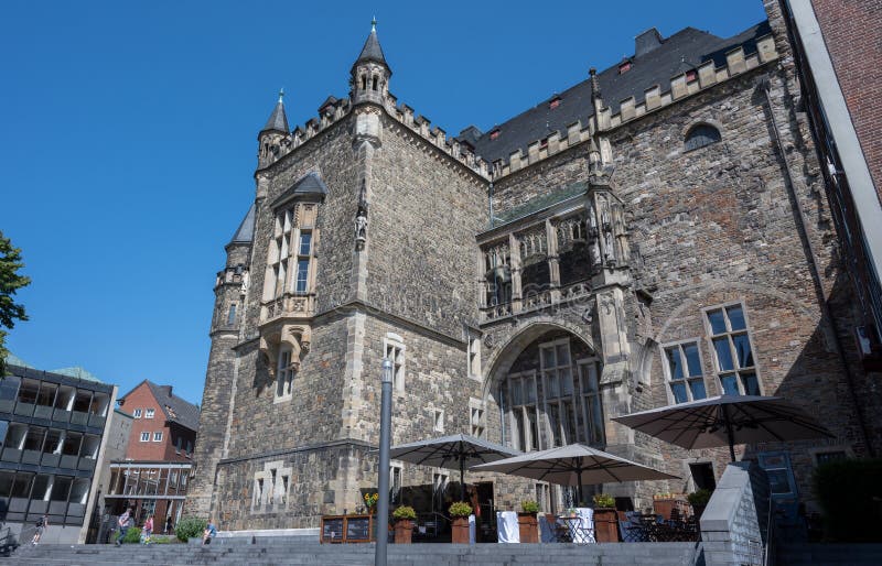 The Back of the Aachner Town Hall Editorial Image - Image of history ...