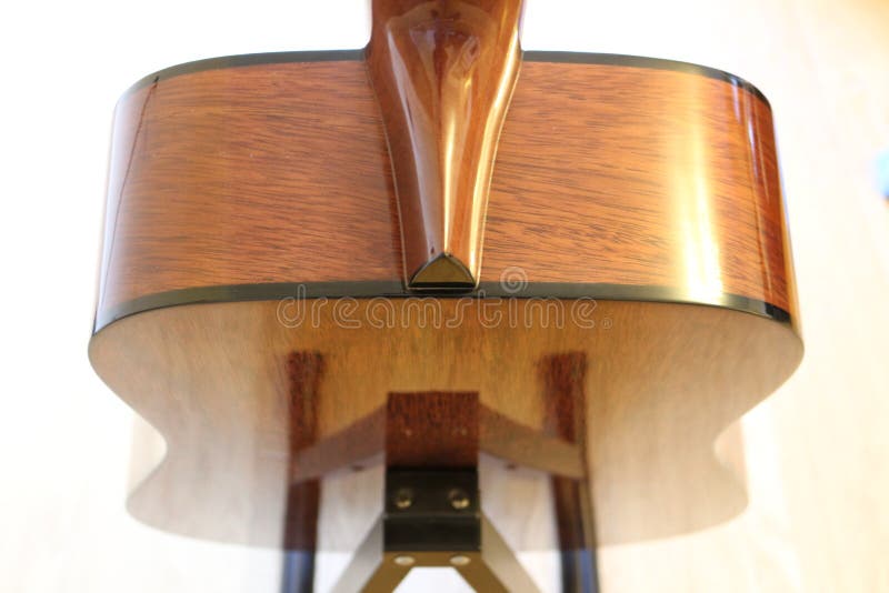 Back of an acoustic guitar stock photo. Image of music - 165591788