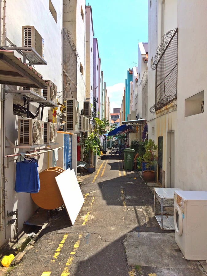 Back alley editorial image. Image of singapore, alley - 56569350