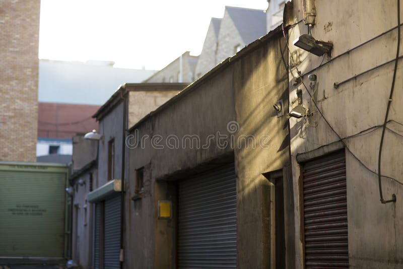Back alley stock photo. Image of garbage, night, graffiti - 53615290