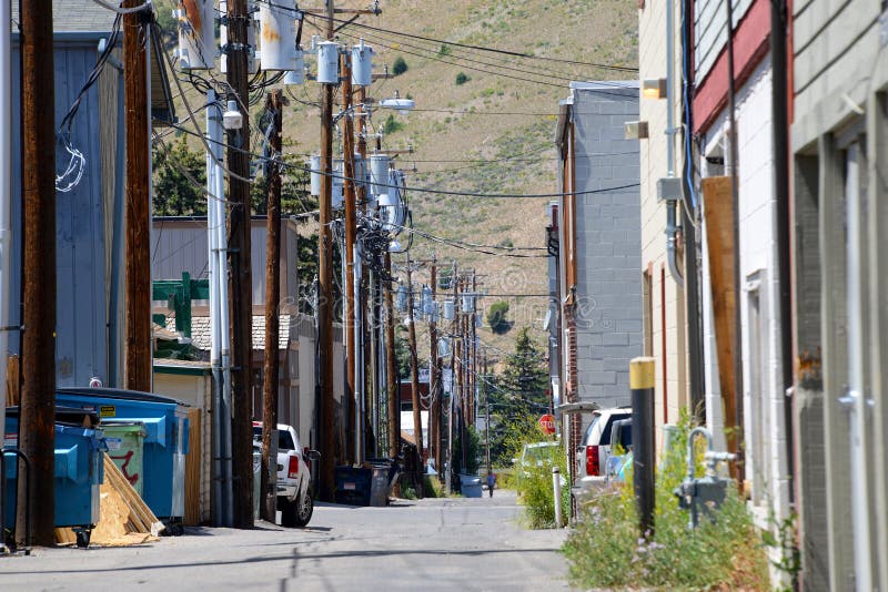 Back alley editorial image. Image of america, building - 152220010