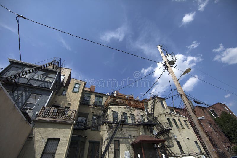 Back Alley editorial photo. Image of fire, city, pole - 42250001