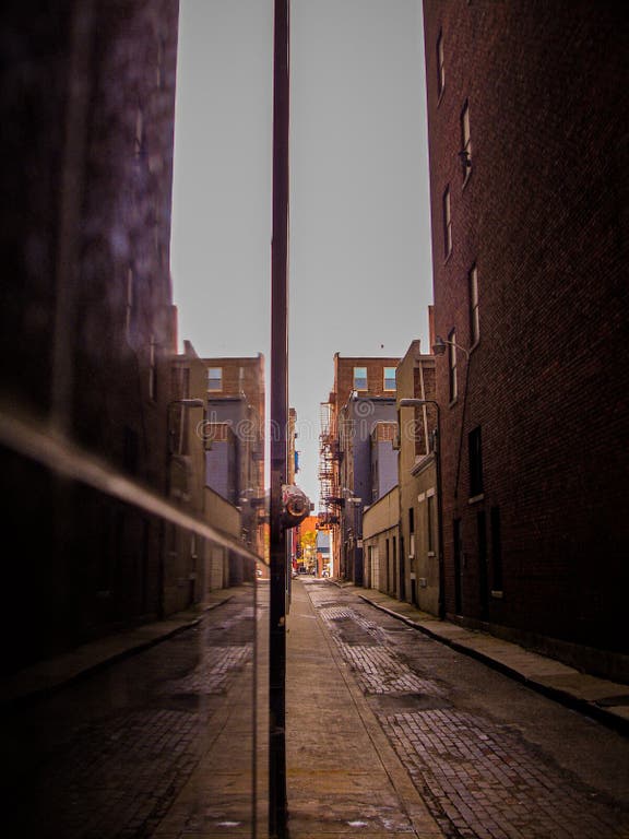 Back alleys stock image. Image of town, medieval, chicago - 212371743