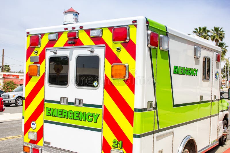 Back of an ambulance editorial stock image. Image of patient - 159485484