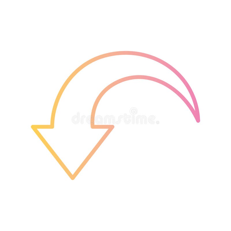 Back Arrow Gradient Style Icon Vector Design Stock Vector ...