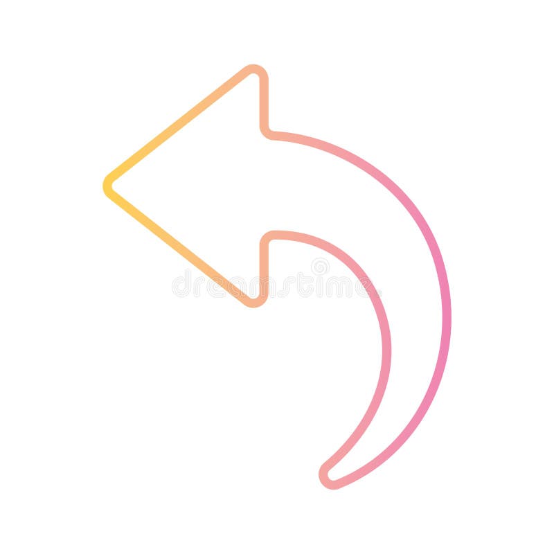 Back Arrow Gradient Style Icon Vector Design Stock Vector ...