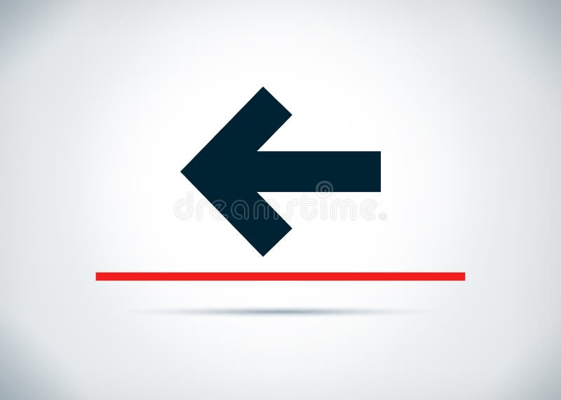 Back Arrow Icon Abstract Flat Background Design Illustration Stock ...