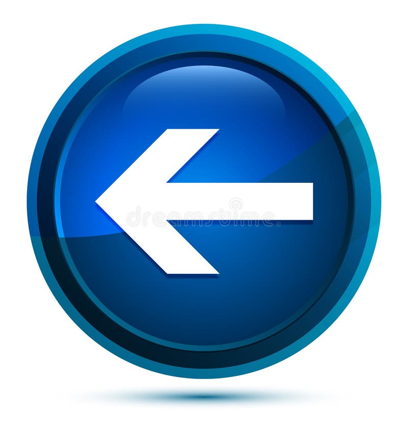 Back Arrow Icon Glassy Green Round Button Illustration Stock Vector ...