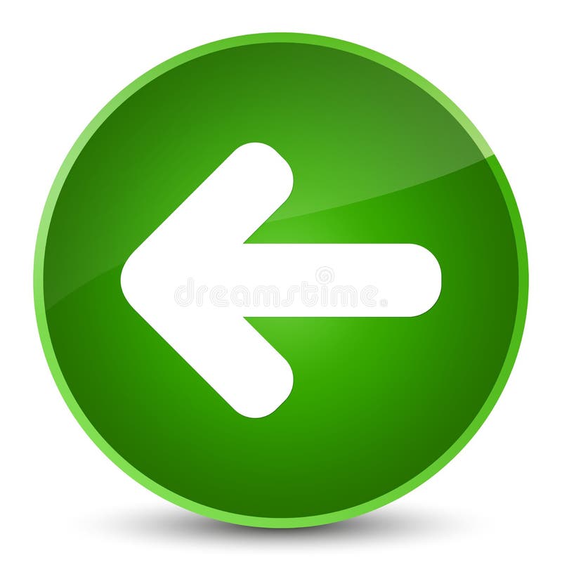 Back Arrow Icon Elegant Green Round Button Stock Illustration ...