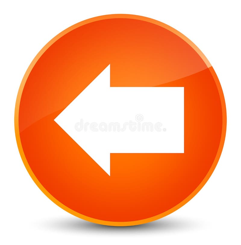 Back Arrow Icon Elegant Orange Round Button Stock Illustration ...