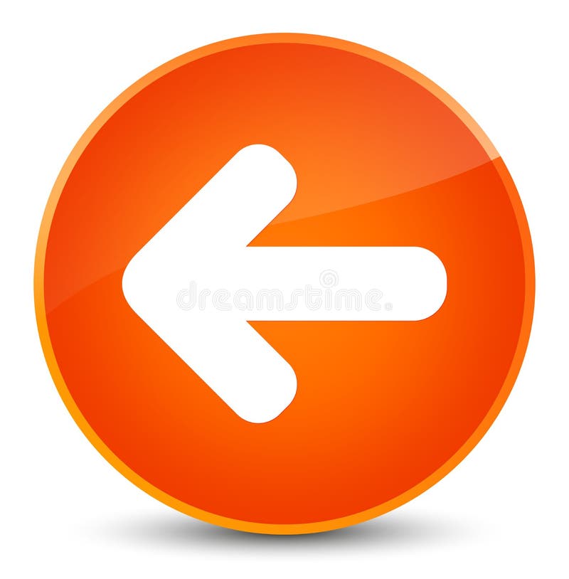 Back Arrow Icon Elegant Orange Round Button Stock Illustration ...