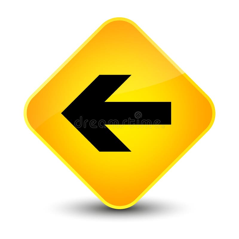 Back Arrow Icon Elegant Yellow Diamond Button Stock Illustration ...
