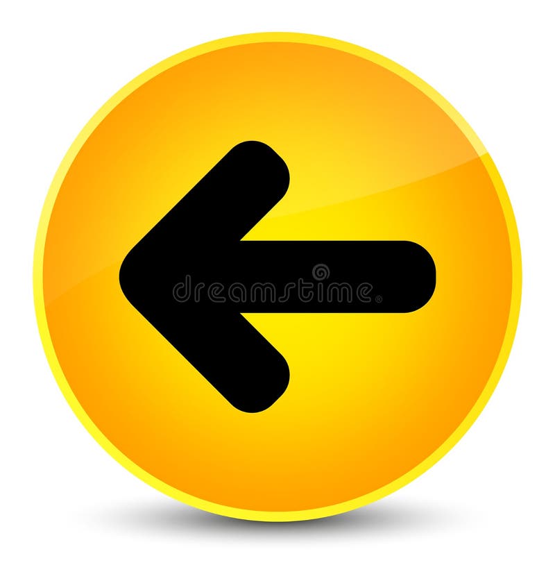 Back Arrow Icon Elegant Yellow Round Button Stock Illustration ...