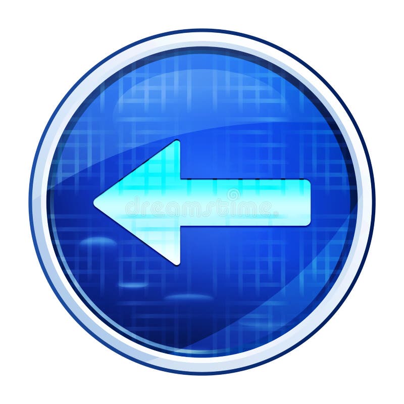 Back Arrow Icon Futuristic Blue Round Button Vector Illustration Stock ...