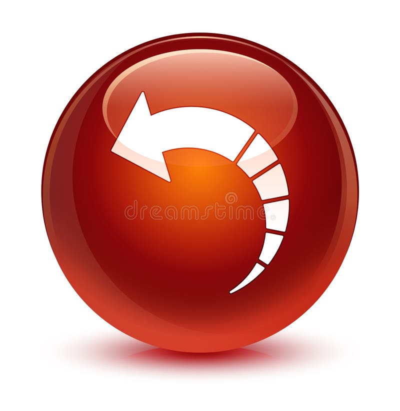 Back Arrow Icon Glassy Brown Round Button Stock Illustration ...