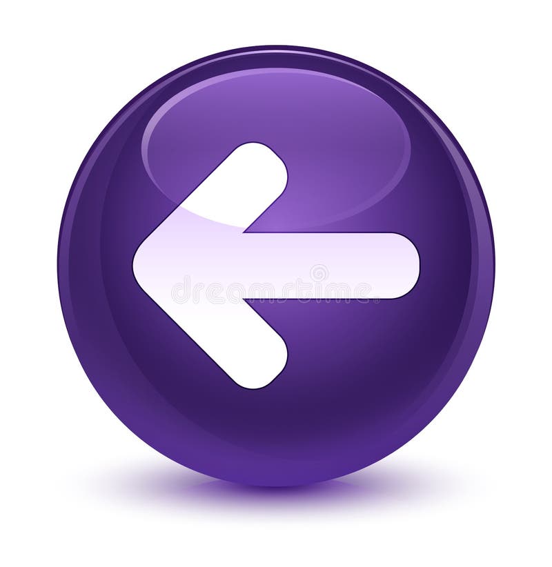 Back Arrow Icon Glassy Purple Round Button Stock Illustration ...
