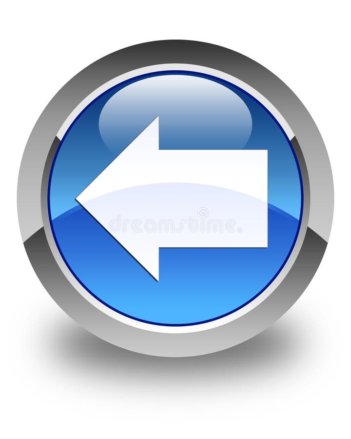 Back Arrow Icon Glossy Blue Round Button Stock Illustration ...