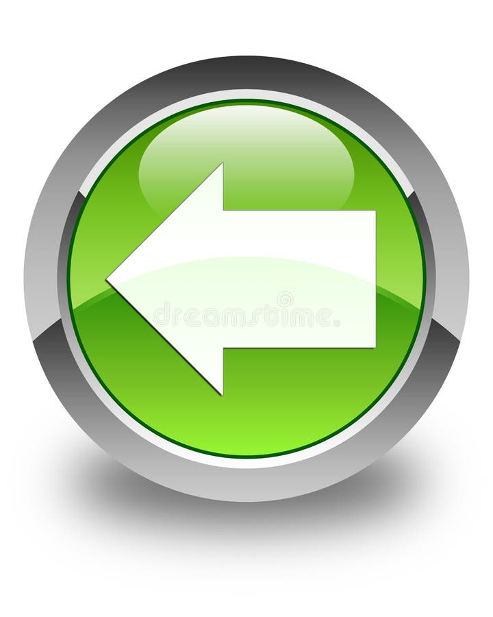 Back Arrow Icon Glossy Green Round Button Stock Illustration ... Back Arrow Icon Glossy Green Round Button Stock Illustration ...
