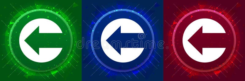 Back Arrow Icon Elegant Modern Design Abstract Buttons Set Illustration ...