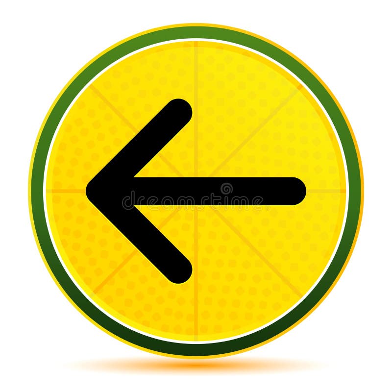 Back Arrow Icon Elegant Green Round Button Vector Illustration Stock ...