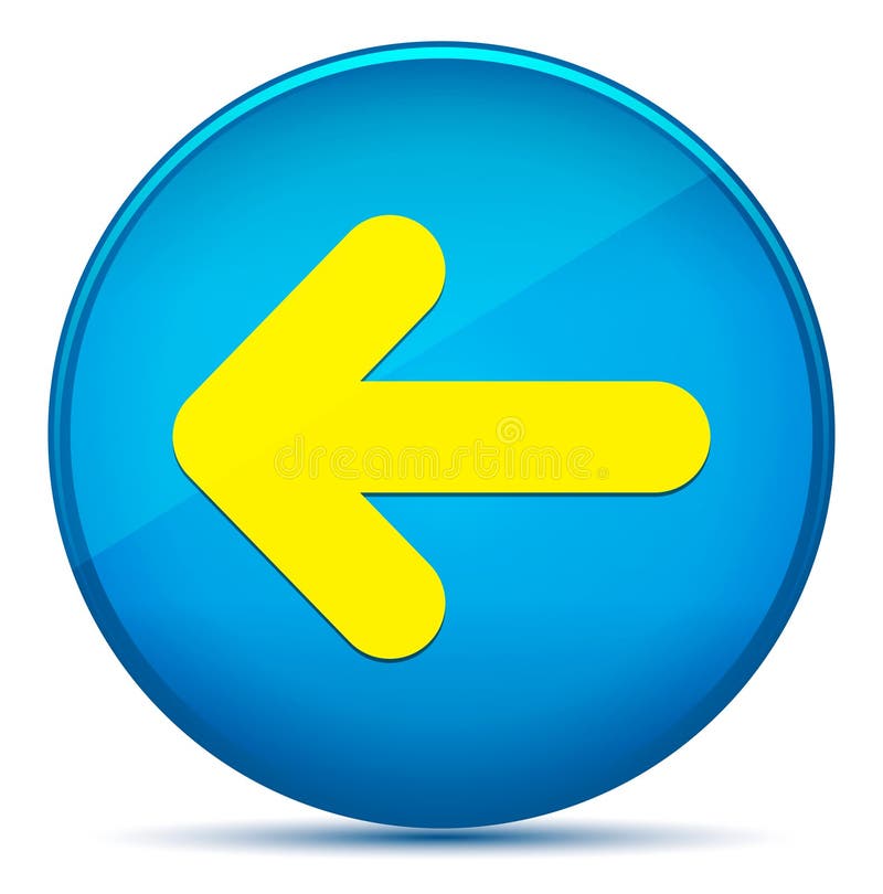 Back Arrow Icon Modern Flat Cyan Blue Round Button Stock Illustration ...