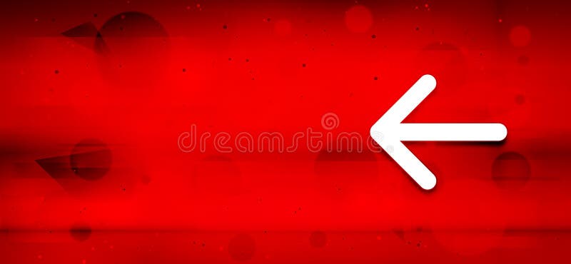 Back Arrow Icon Motion Art Abstract Red Banner Illustration Stock ...