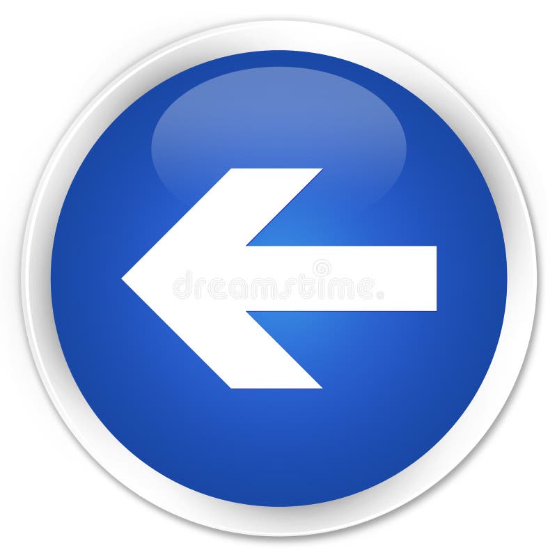 Back Arrow Icon Premium Blue Round Button Stock Illustration ...