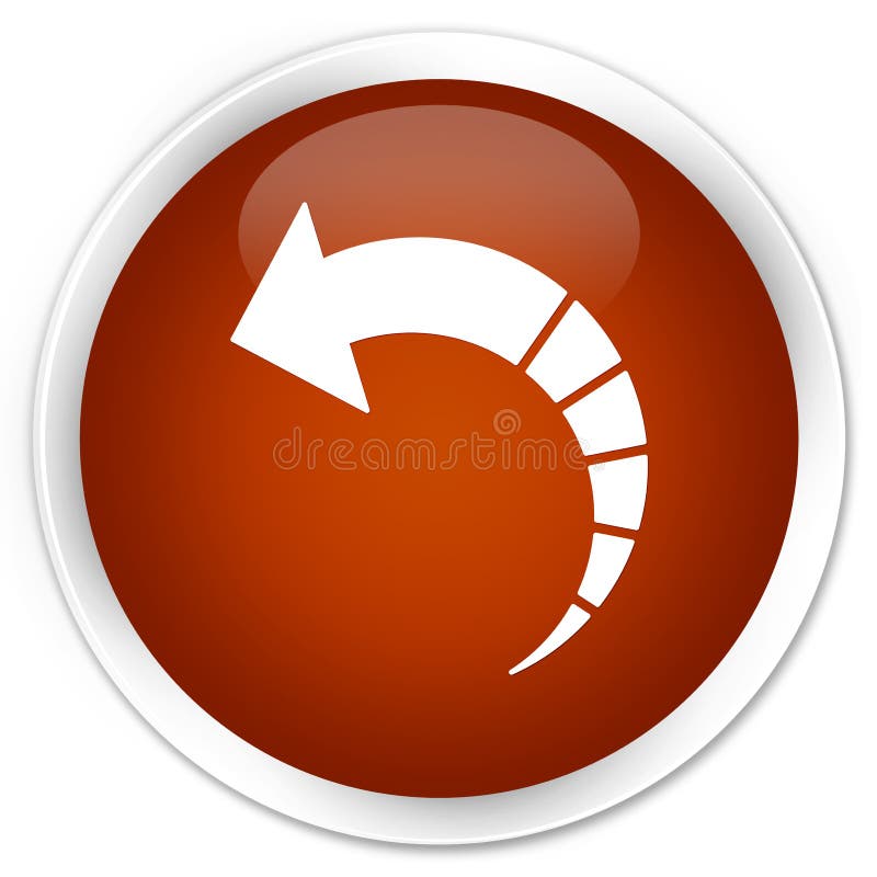 Back Arrow Icon Premium Brown Round Button Stock Illustration ...