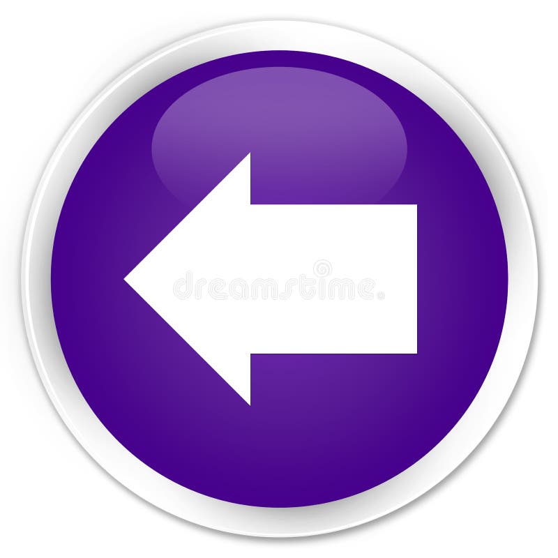 Back Arrow Icon Premium Purple Round Button Stock Illustration ...