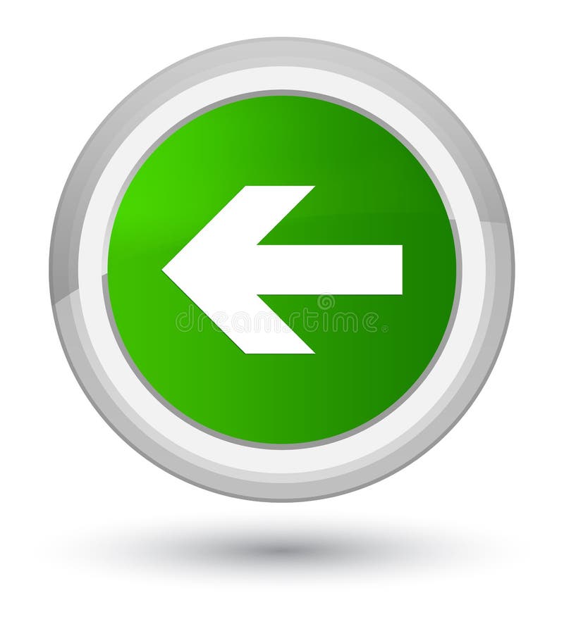 Back Arrow Icon Prime Green Round Button Stock Illustration ...