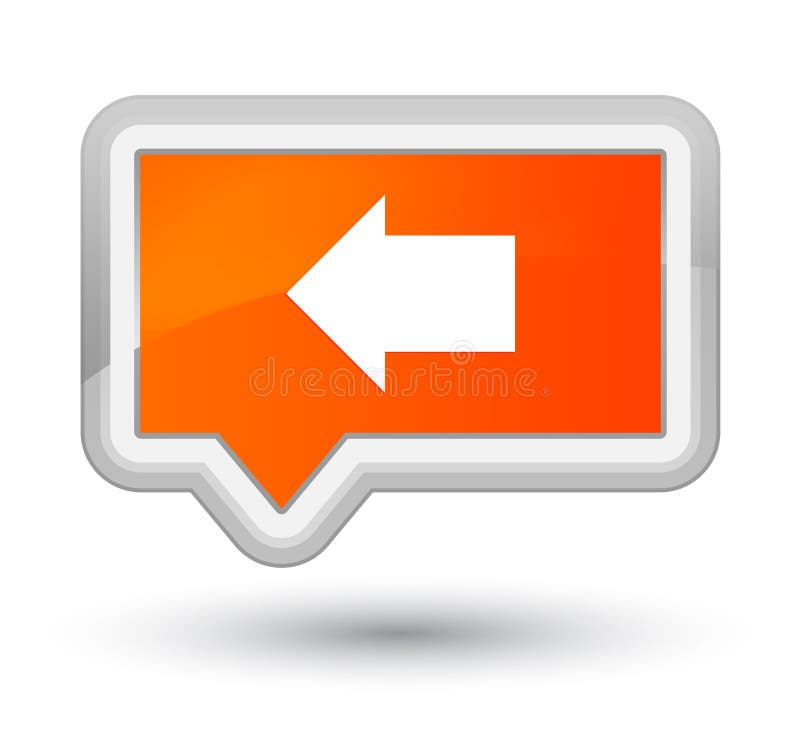 Back Arrow Icon Prime Orange Banner Button Stock Illustration ...