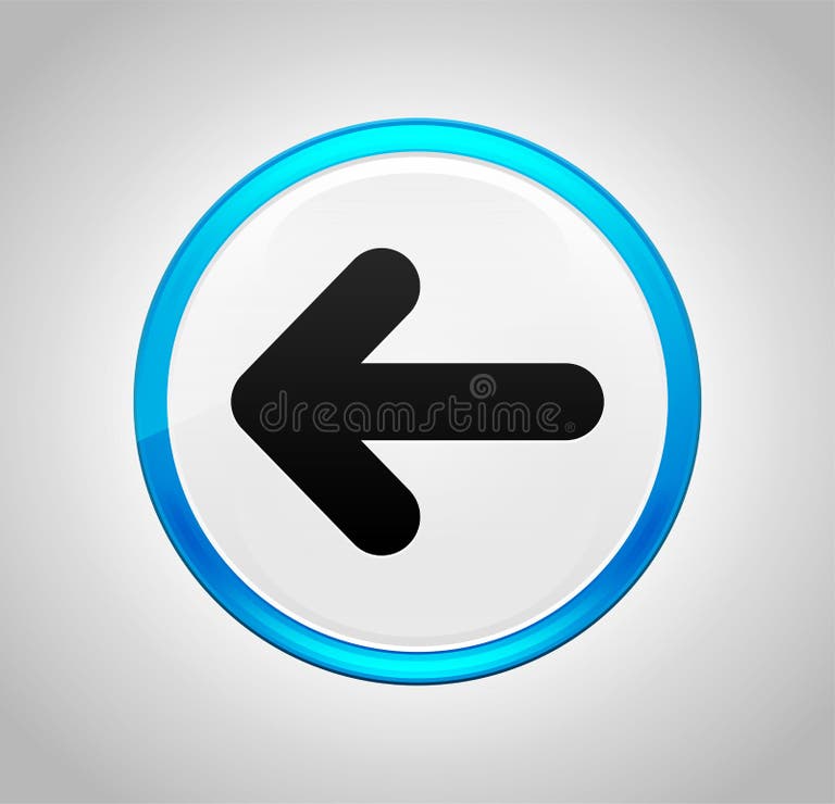 Back Arrow Icon Round Blue Push Button Stock Illustration ...