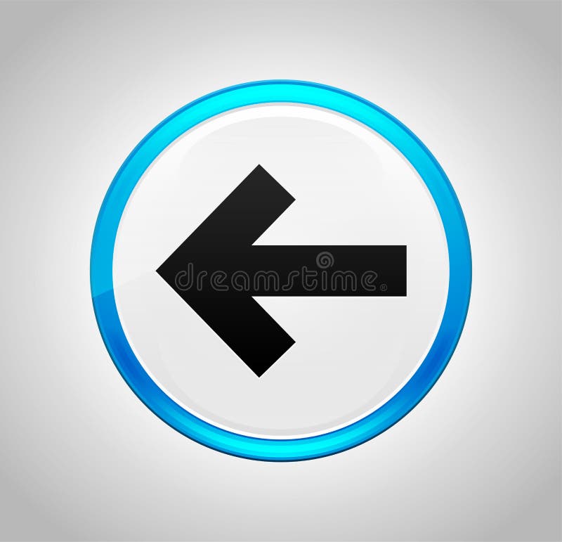 Back Arrow Icon Round Blue Push Button Stock Illustration ...