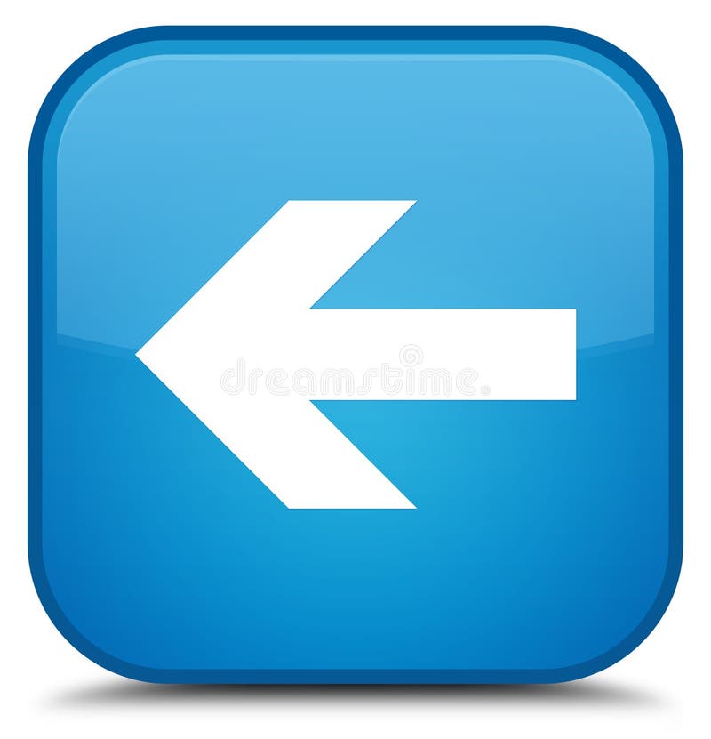 Back Arrow Icon Special Cyan Blue Square Button Stock Illustration ...