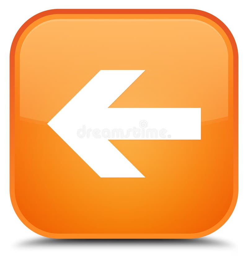 Back Arrow Icon Special Orange Square Button Stock Illustration ...