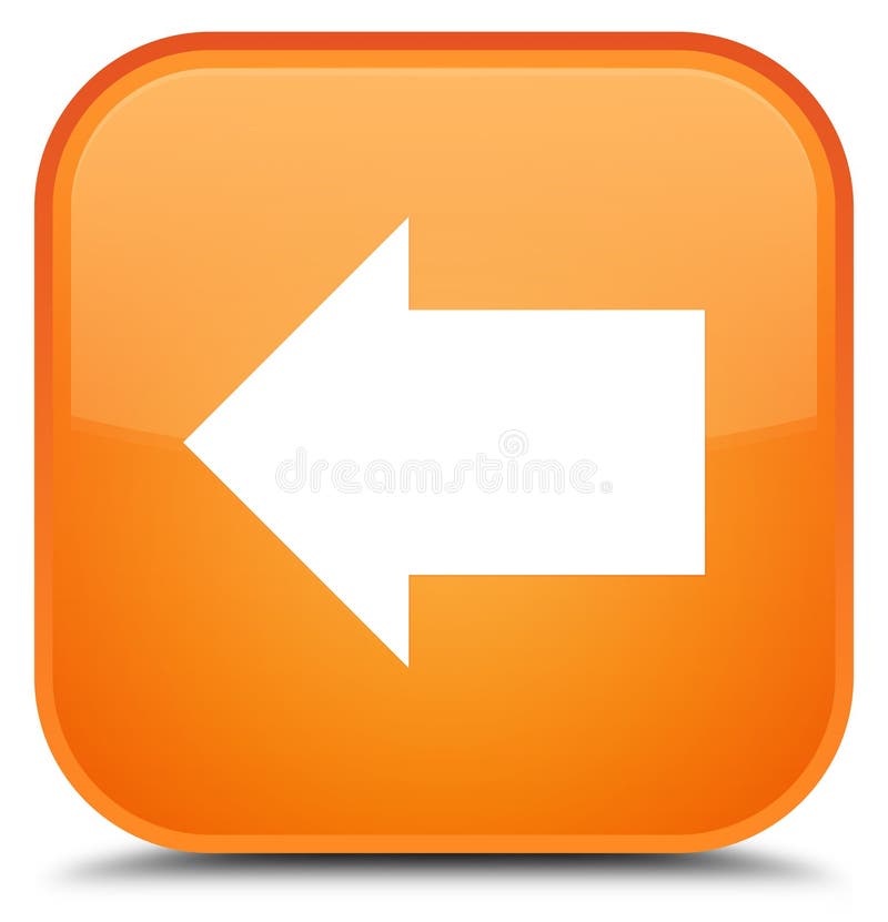 Back Arrow Icon Special Orange Square Button Stock Illustration ...