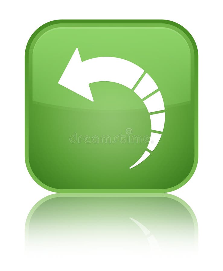 Back Arrow Icon Special Soft Green Square Button Stock Illustration ...