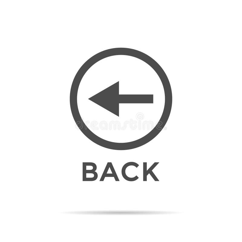 Back Arrow Icon Vector in Trendy Style Stock Vector - Illustration of ...