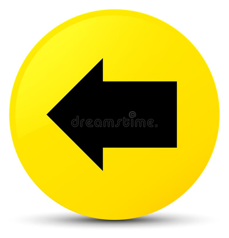 Back Arrow Icon Yellow Round Button Stock Illustration - Illustration ...