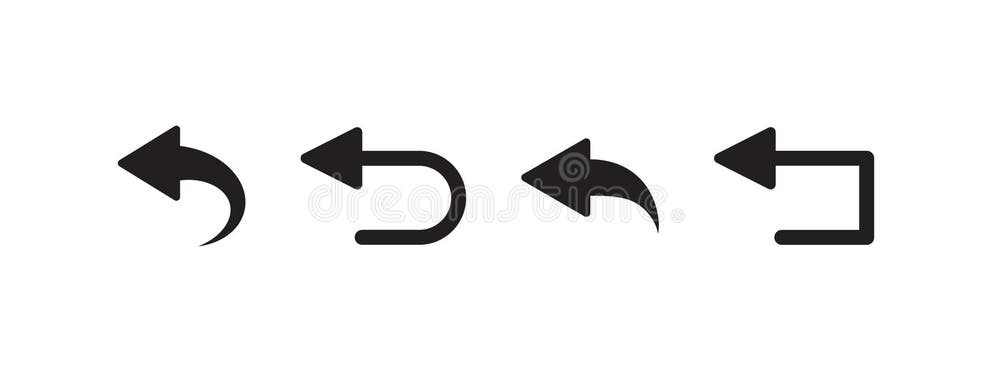 Back Arrow Icons. Backward Arrows. Arrows Icons Stock Illustration ...