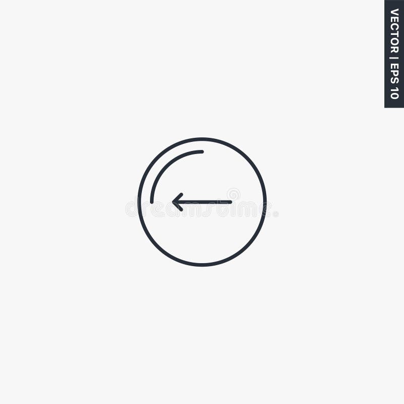 Back Arrow, Linear Style Sign for Mobile Concept and Web Design Stock ...