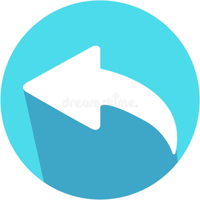 Back Arrow Previous Icon. Icon Vector with Long Shadow Stock ...