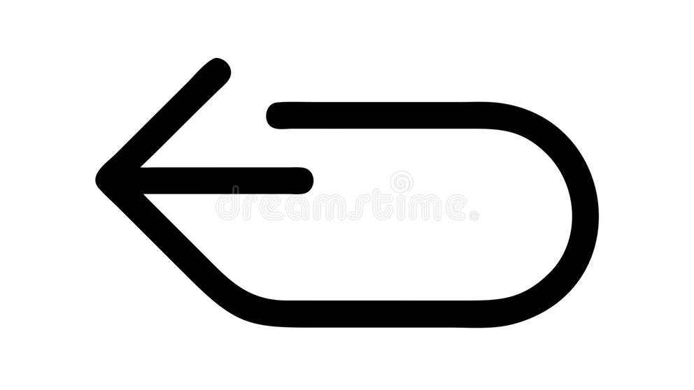 Back Arrow Undo Icon. Navigation Revert Action, Vector Design Generative AI Stock Vector ...