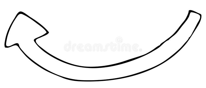 Back Arrow, Vector Element in Doodle Style, Coloring Book Stock Vector ...