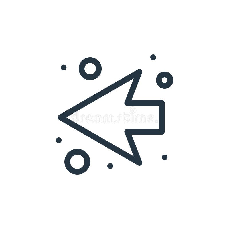 Back Arrow Vector Icon. Back Arrow Editable Stroke. Back Arrow Linear ...