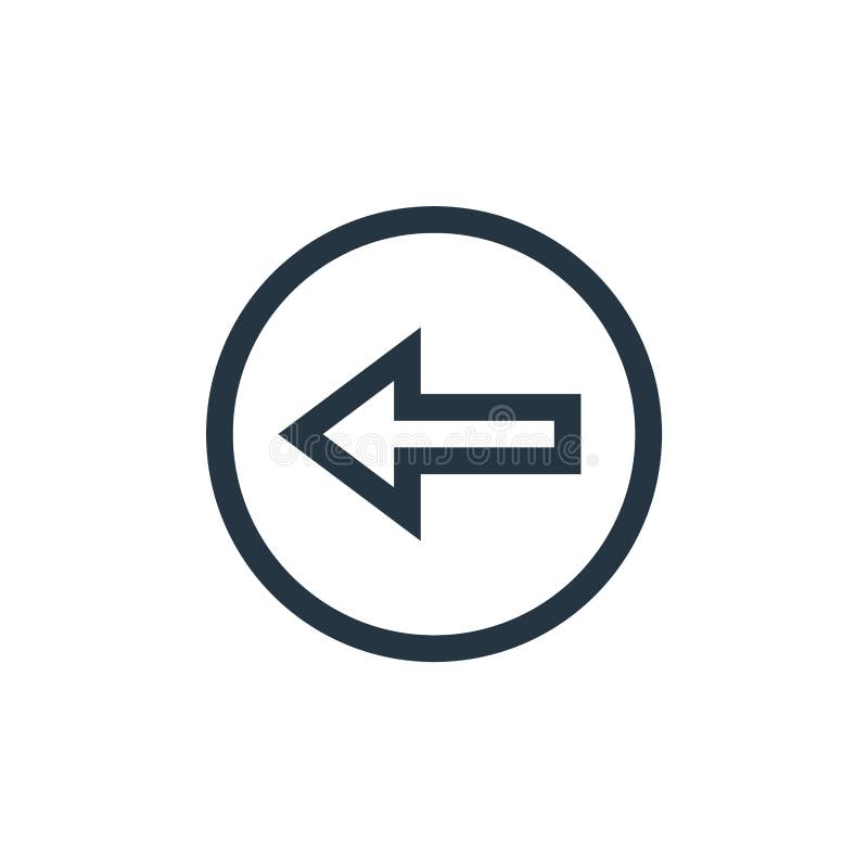 Back Arrow Vector Icon. Back Arrow Editable Stroke. Back Arrow Linear ...